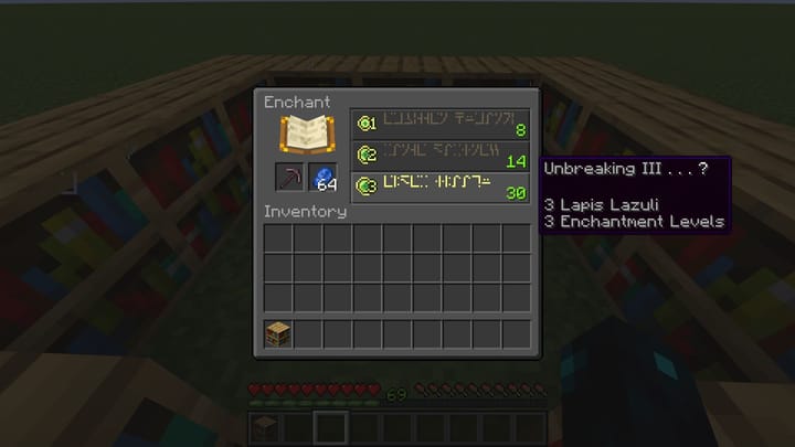 How many bookshelves are needed for a level 30 enchantment in Minecraft ...
