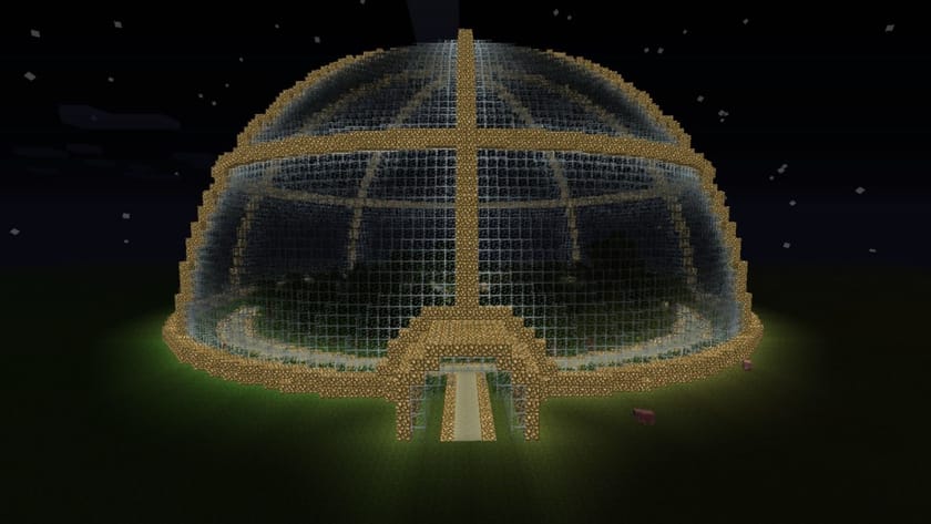 How to easily build a dome in Minecraft