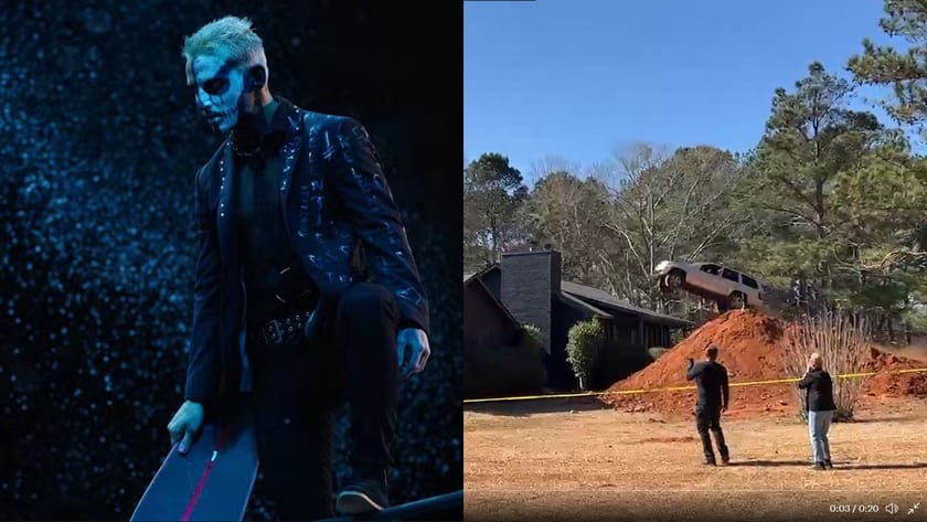 Watch: Top AEW star Darby Allin executes a 96-foot stunt jump in a jeep ...
