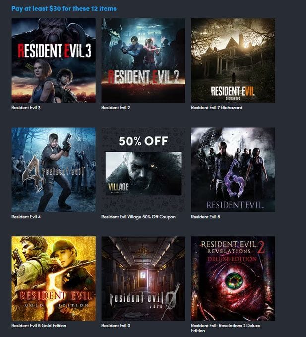 Resident Evil Decades of Horror Humble Bundle: Included games & tiers ...