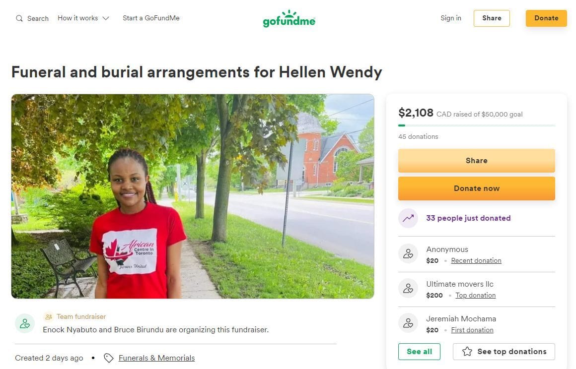 Hellen Wendy GoFundMe raises more than $2,000 after Kenyan nurse drowns ...