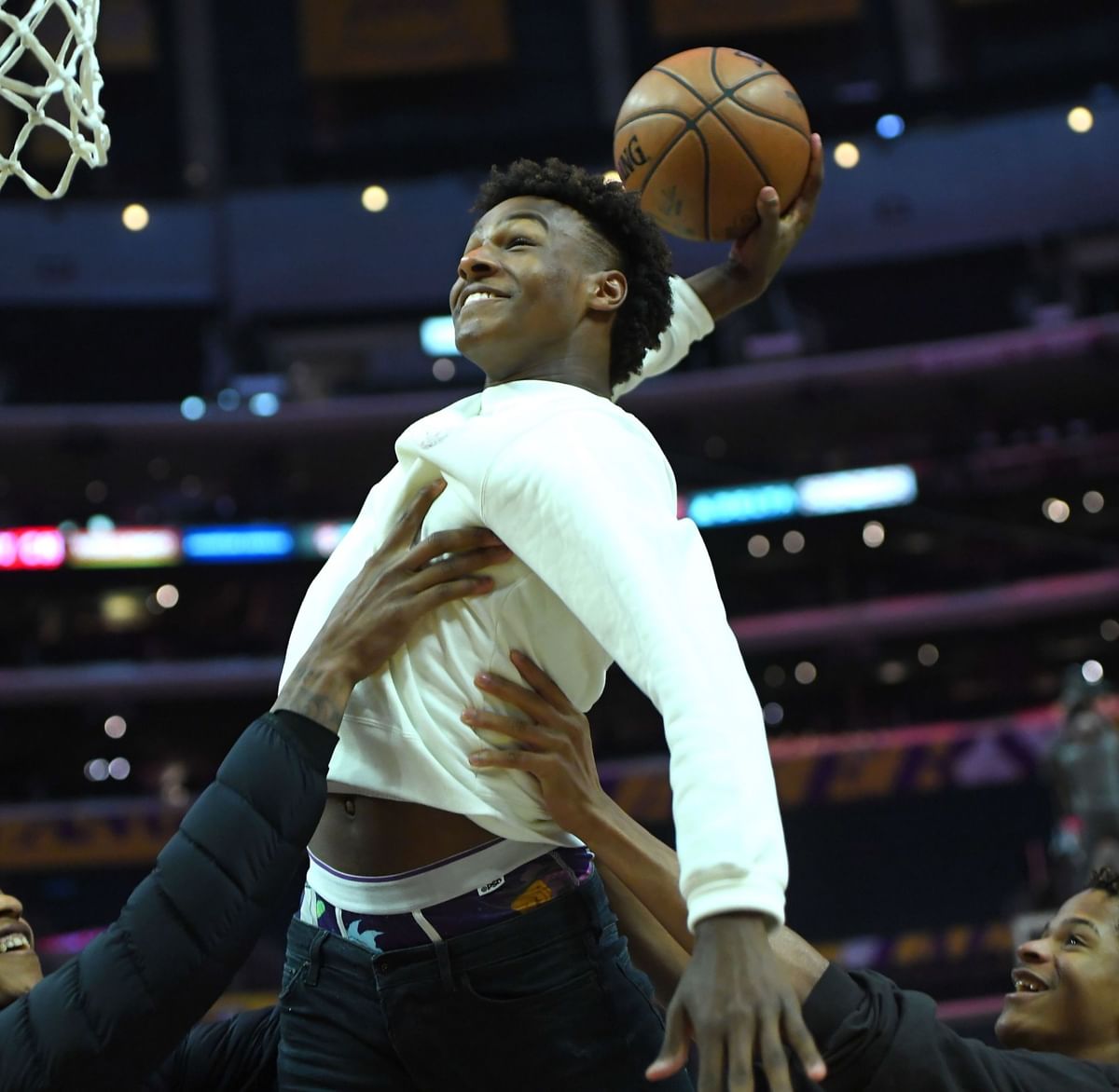 Video: Bronny James throws down a nasty dunk while featuring for ...