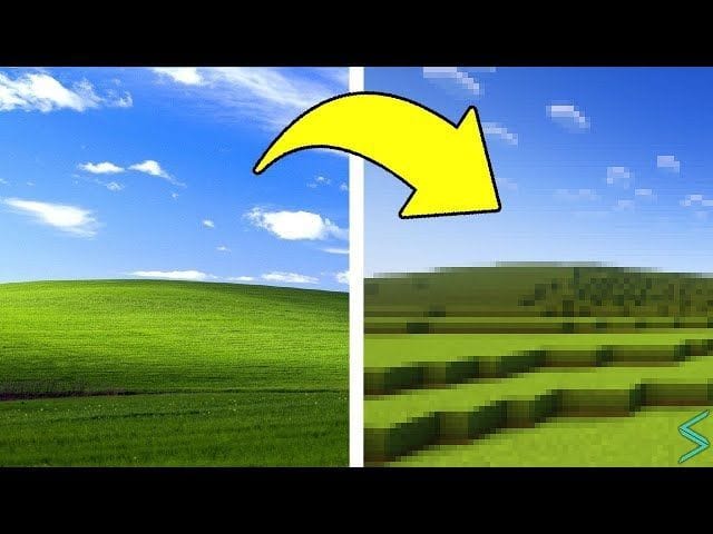 Redditor recreates iconic Windows XP "Bliss" wallpaper in Minecraft