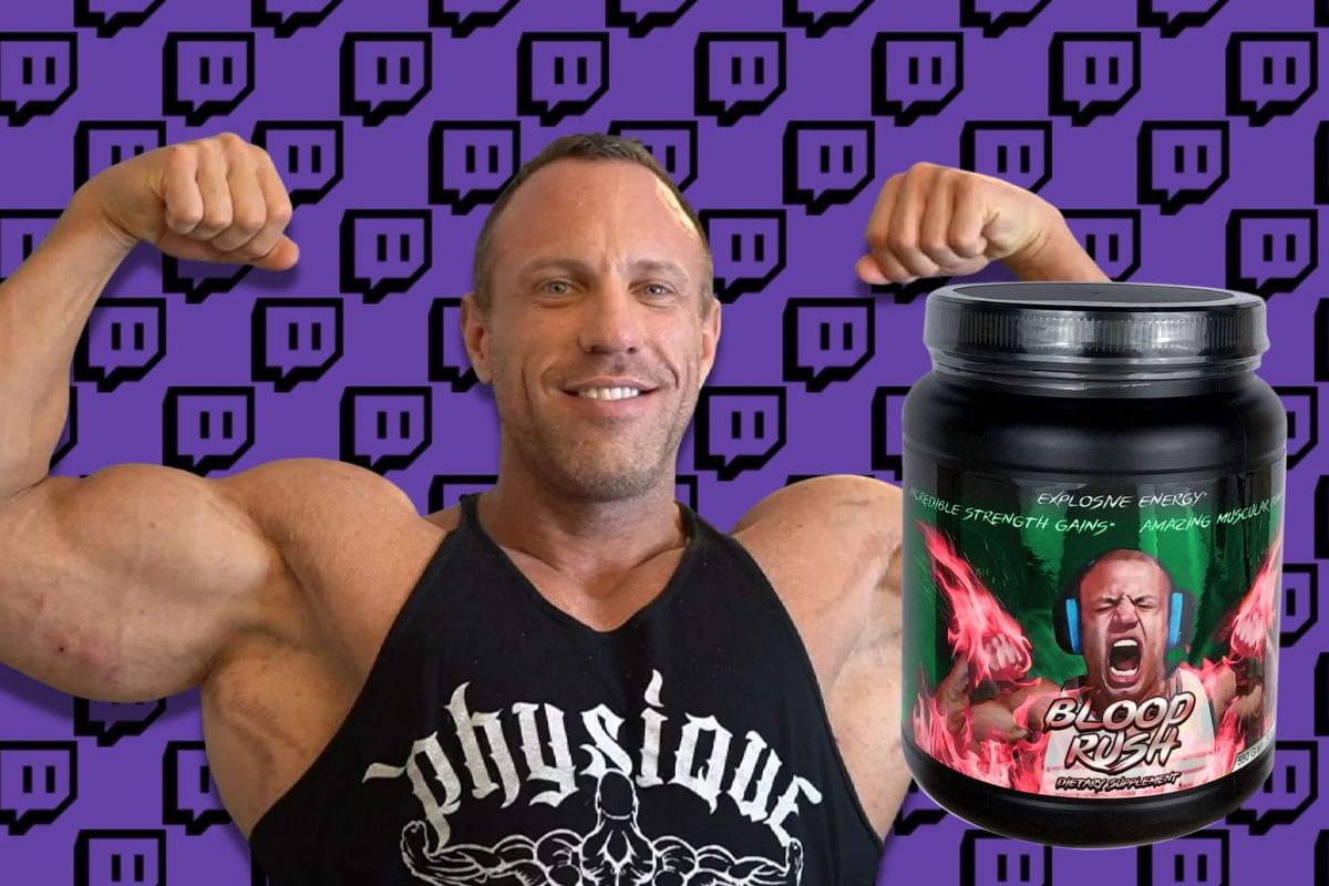 Knut throws Tyler1’s pre-workout supplement Bloodrush in the trash