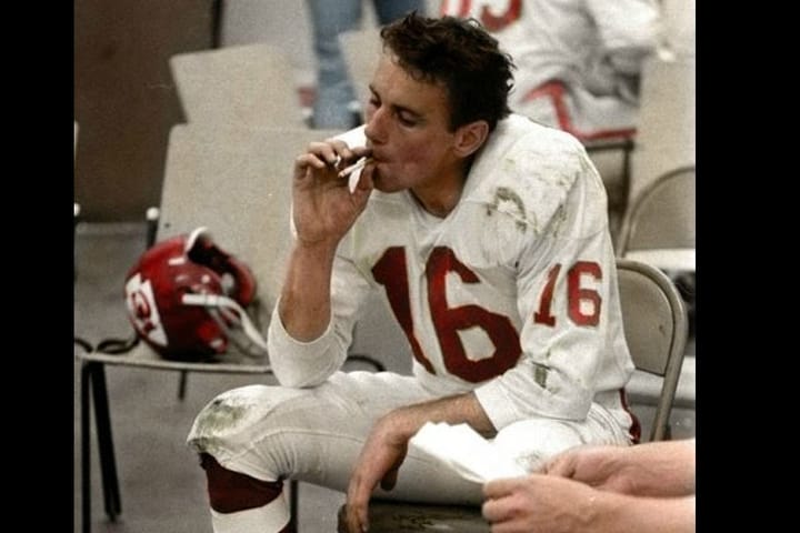 Who was Len Dawson? What's the story behind his legendary cigarette photo?