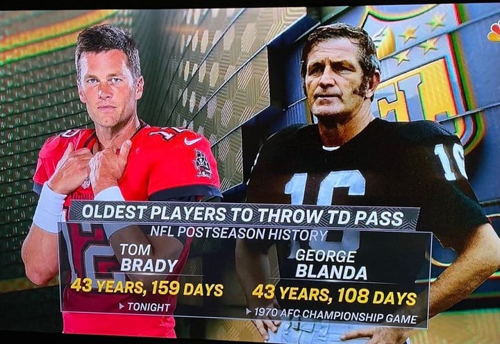 Tom Brady vs Geroge Blanda: A complete stats comparison of the oldest ...