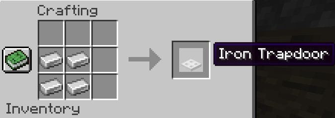 Iron Trapdoor Block in Minecraft