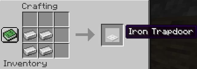 Iron Trapdoor Block in Minecraft