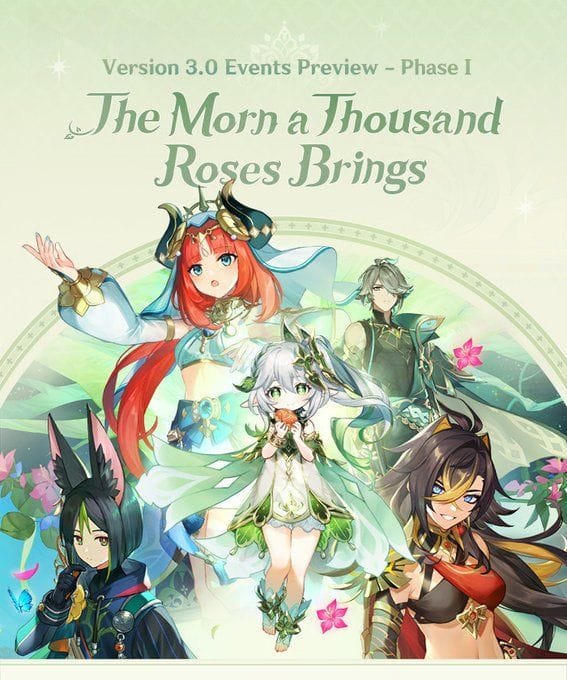 Genshin Impact 3.0 release time and date for all regions