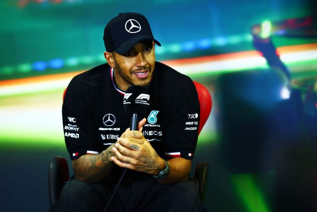 "One picture. Two GOATS"- Fans react to Lewis Hamilton's picture with a ...