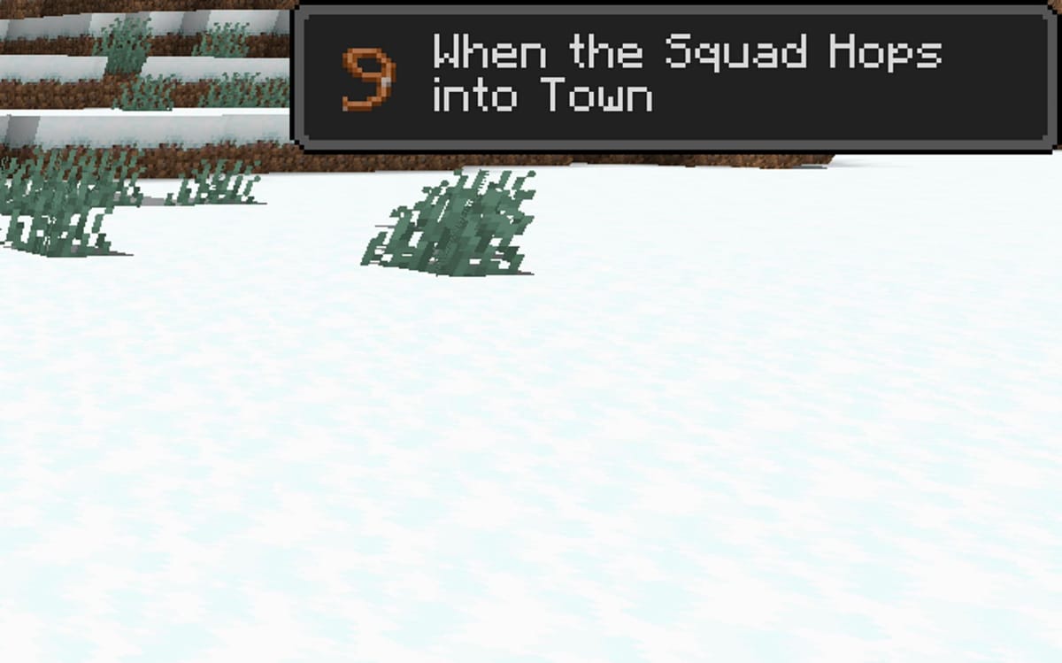 How to get 'When the Squad Hops into Town' advancement in Minecraft The ...