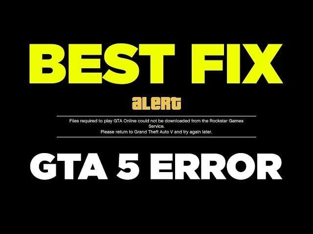 How to fix GTA Online files required to play error
