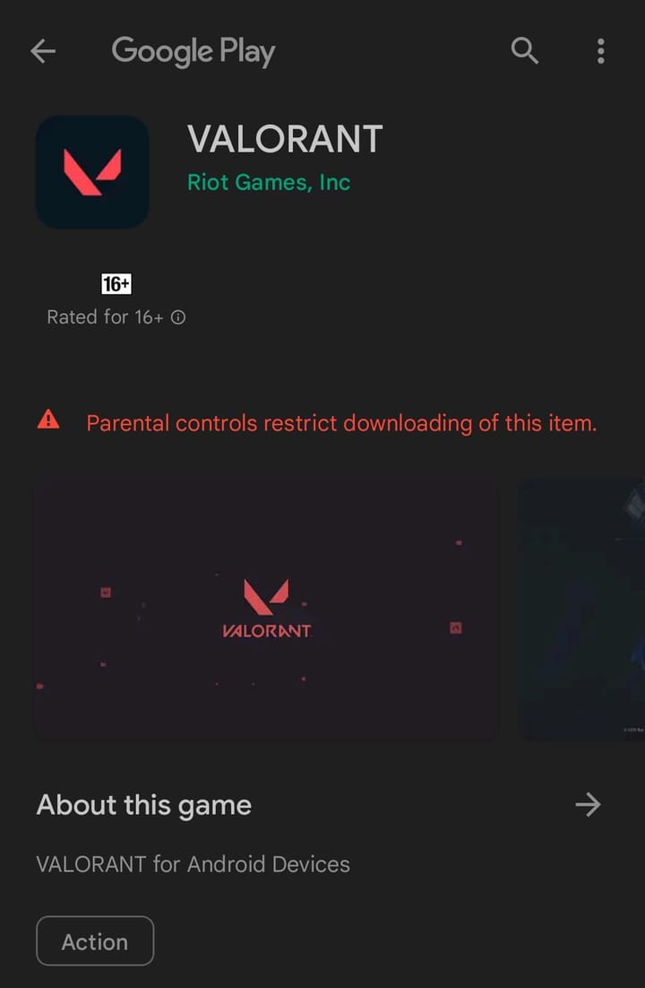 How to access Valorant Mobile page on Google Play Store?