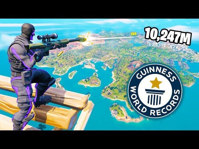 Fortnite player attempts to break the world record for longest jump in-game