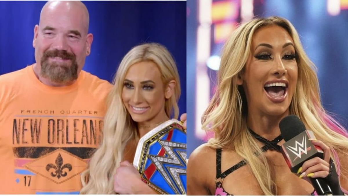 Did Carmella's father wrestle in the WWE?