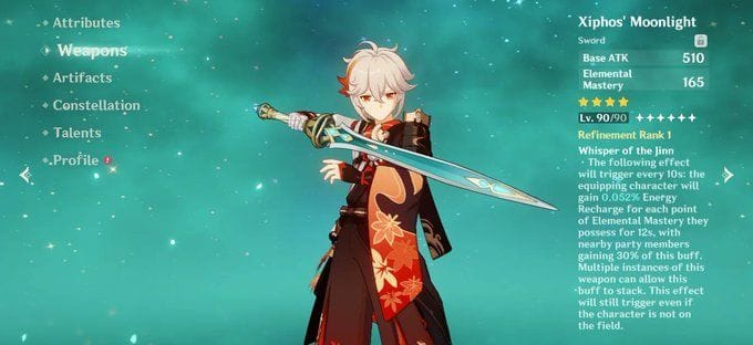 Genshin Impact 3.1 to introduce new 4-star sword for Kazuha