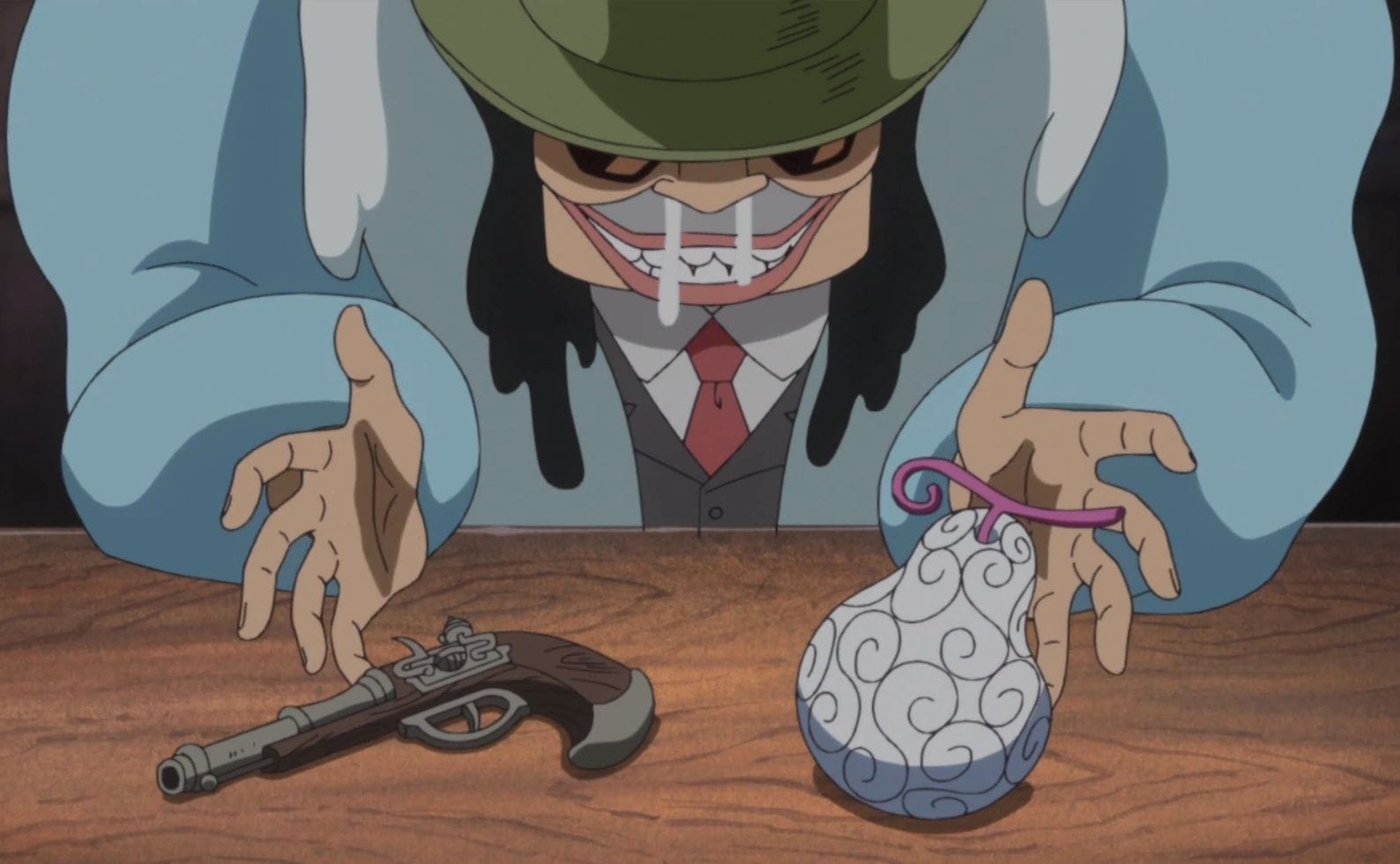 In what episode does Luffy fight Doflamingo?