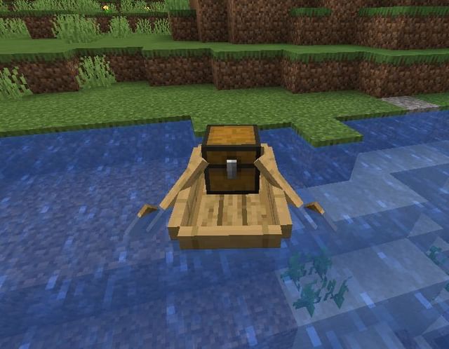 Boat with Chest in Minecraft