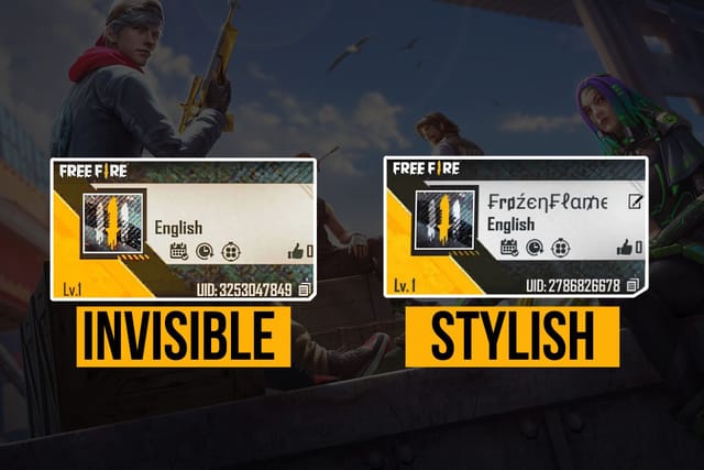 Free Fire name style guide on how to get invisible and unique nicknames