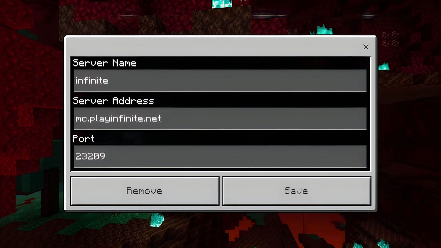 What is a server address in Minecraft?