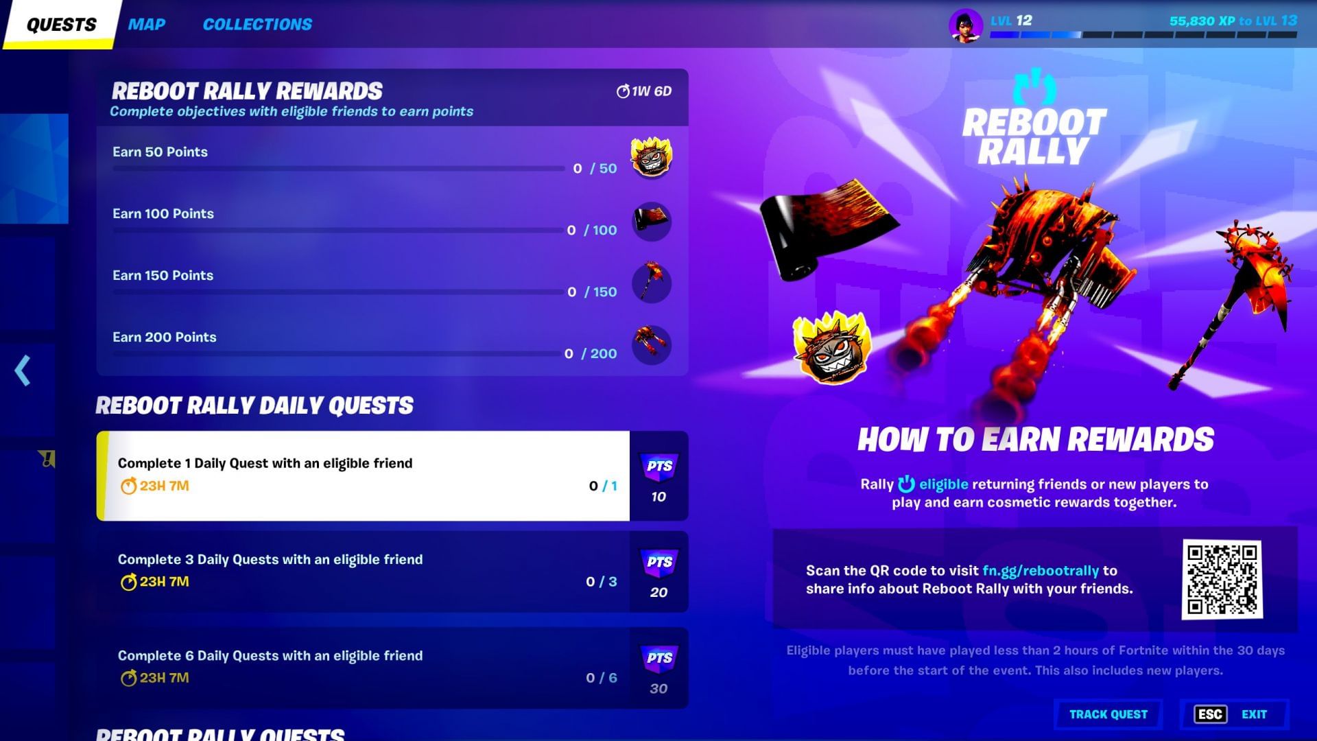How to earn all free Fortnite Reboot Rally rewards