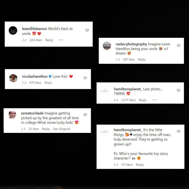 Lewis Hamilton shares an adorable post with his niece and nephew