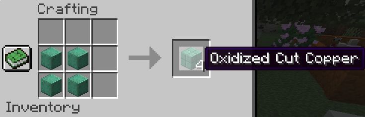 Oxidized Cut Copper in Minecraft