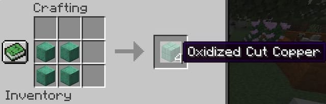 Oxidized Cut Copper in Minecraft