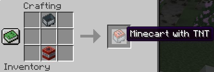 Minecart with TNT in Minecraft