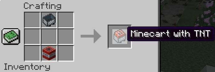 Minecart with TNT in Minecraft