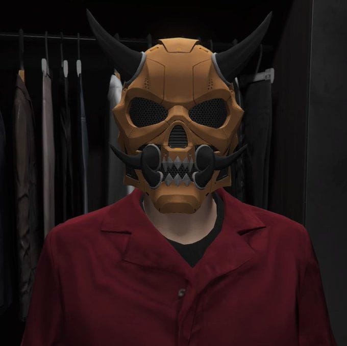 GTA Online players can get a free Orange Tech Demon Mask this month