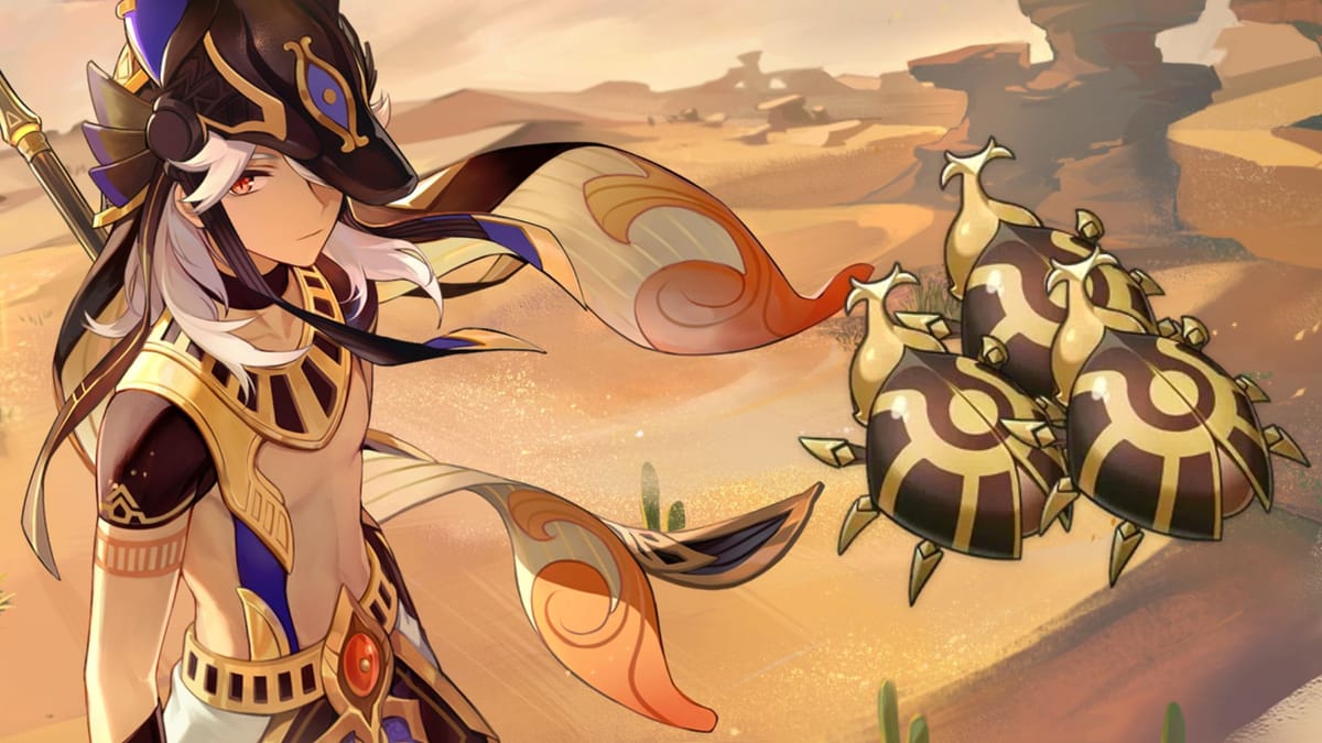 All Genshin Impact scarab locations on the desert surface