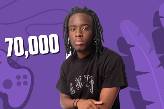 Kai Cenat crosses 70k subs, becomes the second most-subscribed Twitch streamer