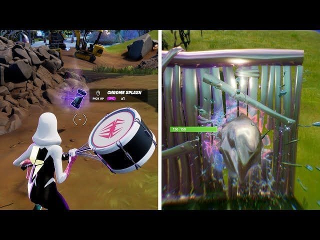 Fortnite: How to use Chrome Splash on a structure and phase through it ...