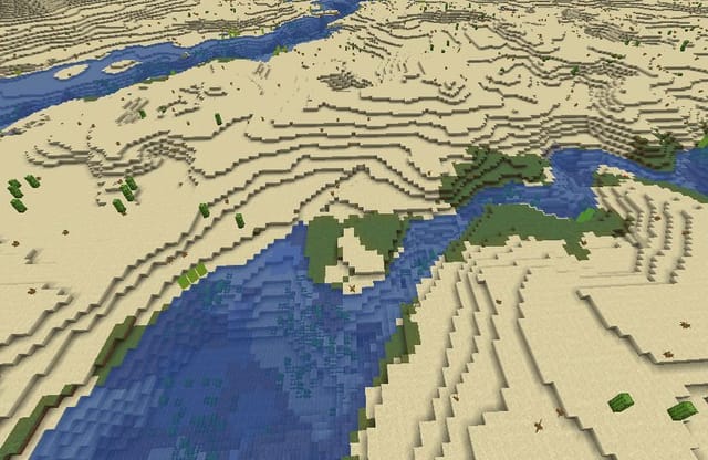 Desert Lakes in Minecraft