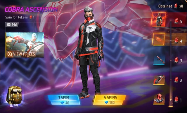 How to get Cobra Rage bundle from Cobra Ascension in Free Fire MAX ...