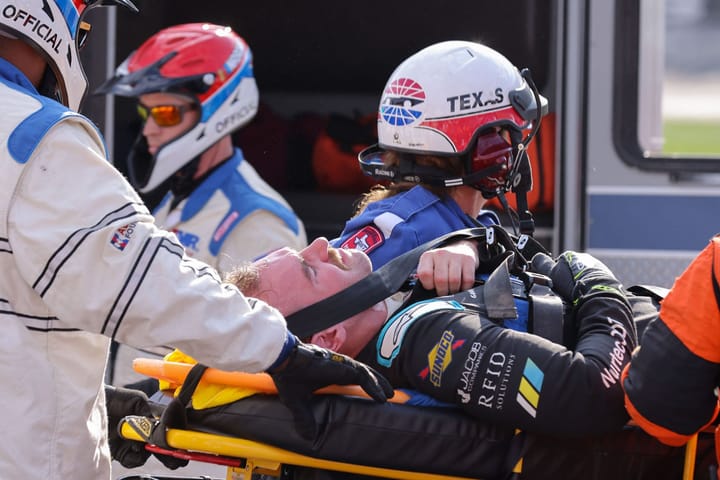 "No broken bones" - Cody Ware survives hard wreck at NASCAR Texas race