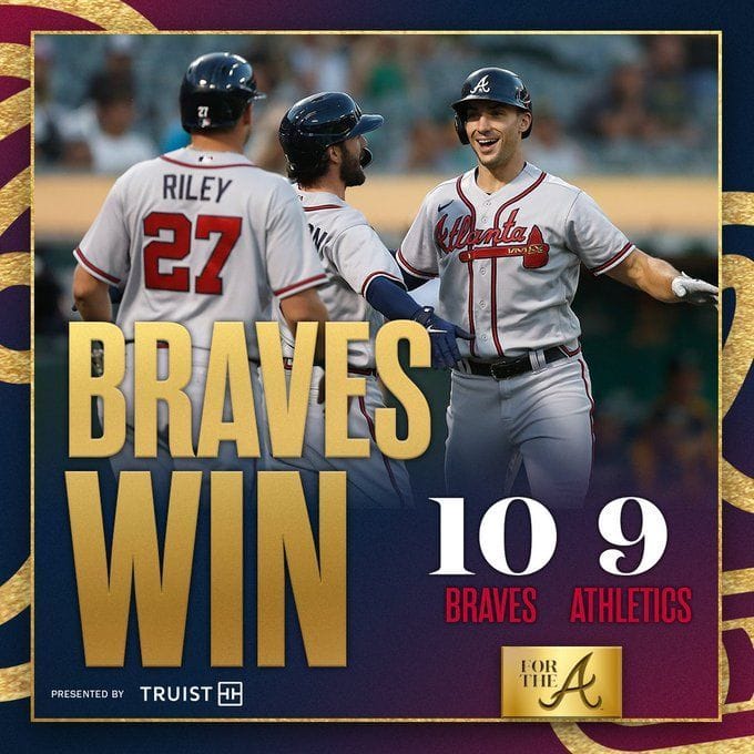 "I thought the race was over?" "Tied for first place" - Atlanta Braves ...