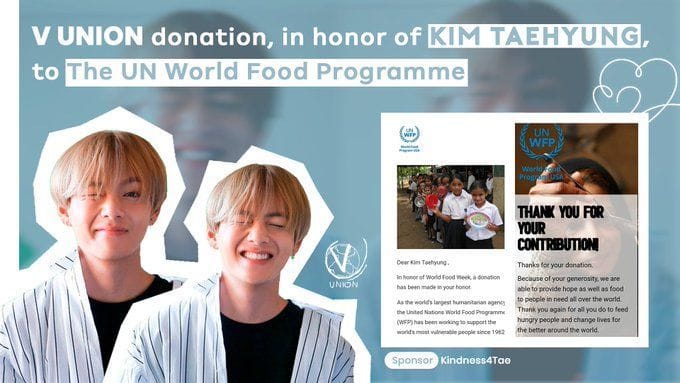 BTS V’s fans make a heartfelt donation of ₩1.23 million for flood ...
