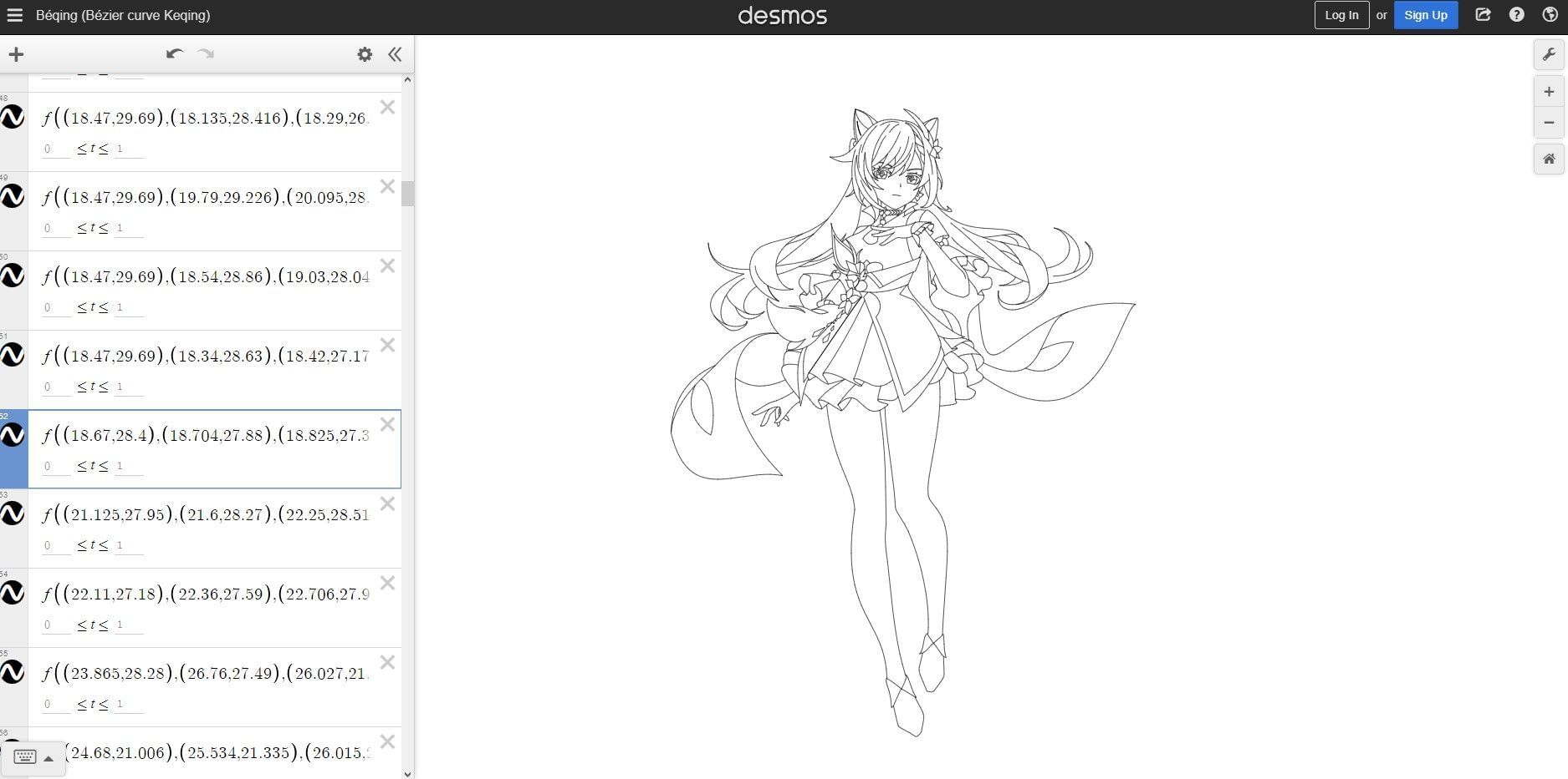 Genshin Impact player spends 19 hours drawing Keqing using mathematical ...