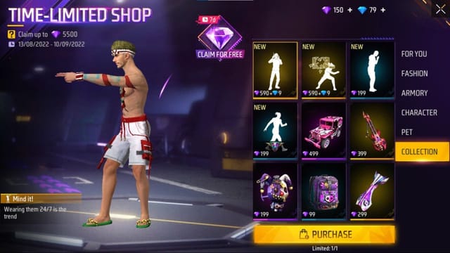7 best Free Fire MAX rewards in Time Limited Diamond Store