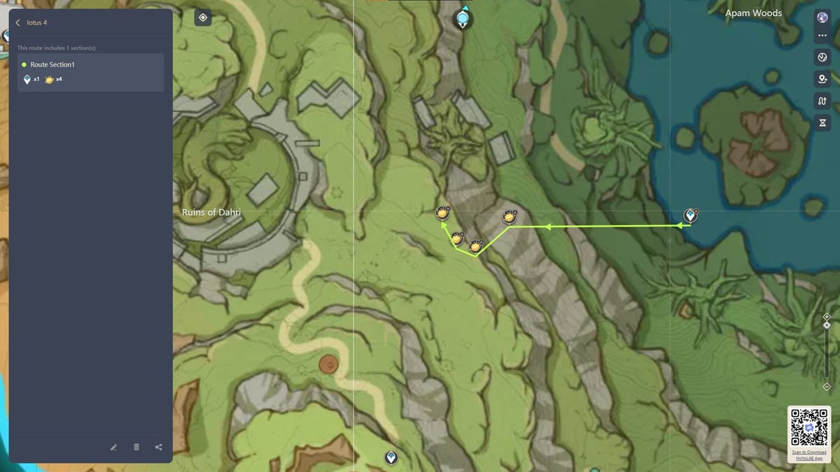 All Nilotpala Lotus locations in Genshin Impact