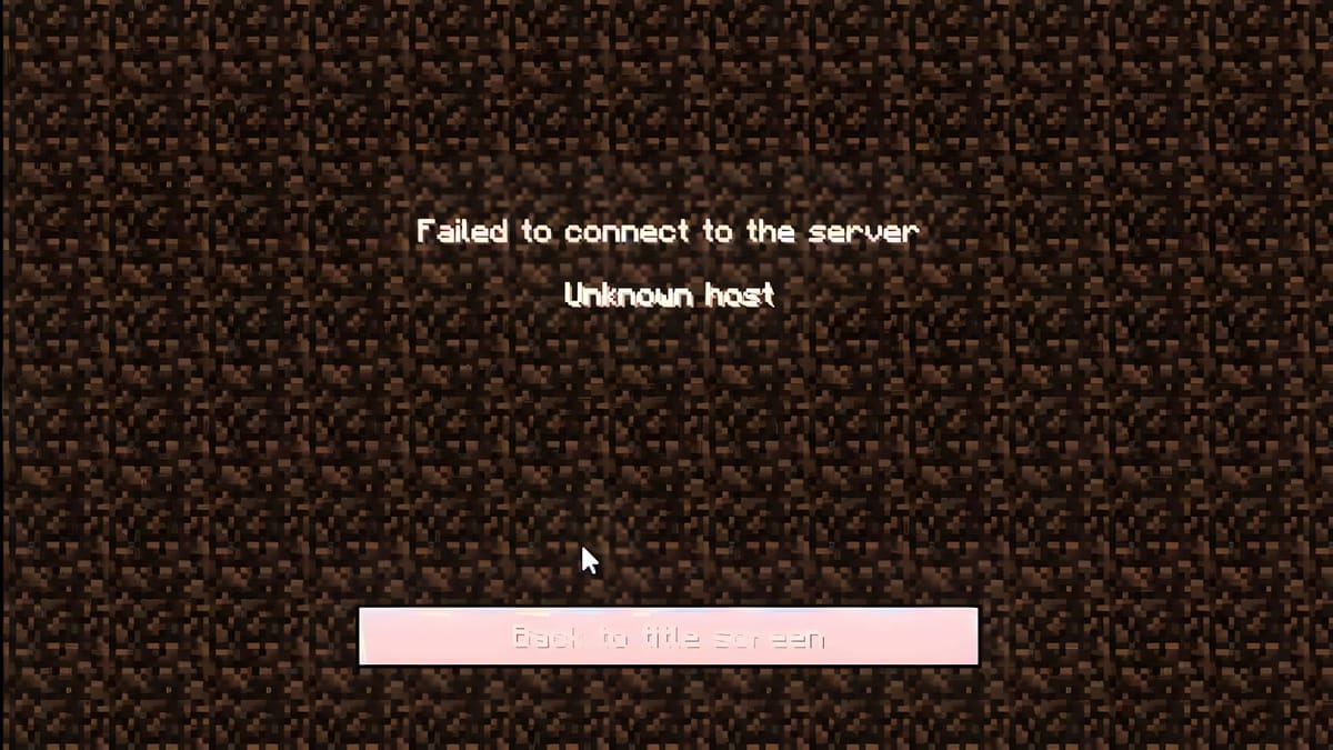 How to fix unknown host error in Minecraft?