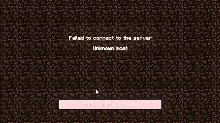 How to fix unknown host error in Minecraft?