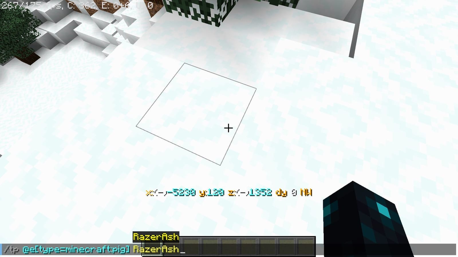 Teleporting animals in Minecraft using command