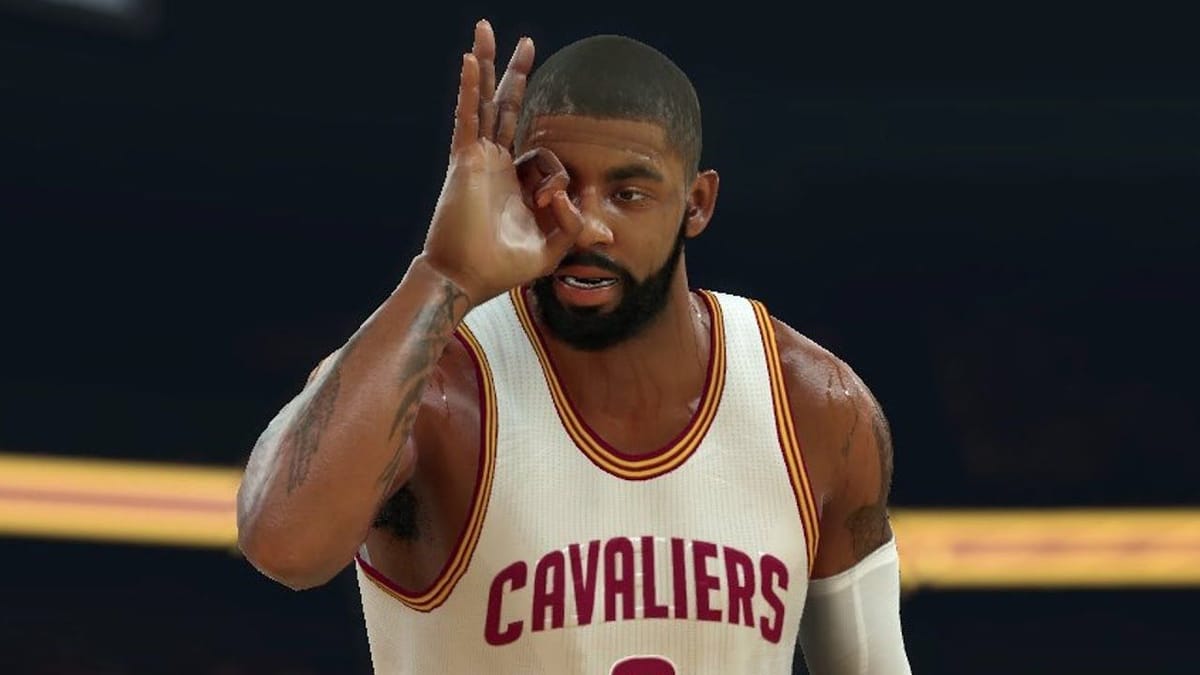 What have Kyrie Irving's NBA 2K ratings been over the years?
