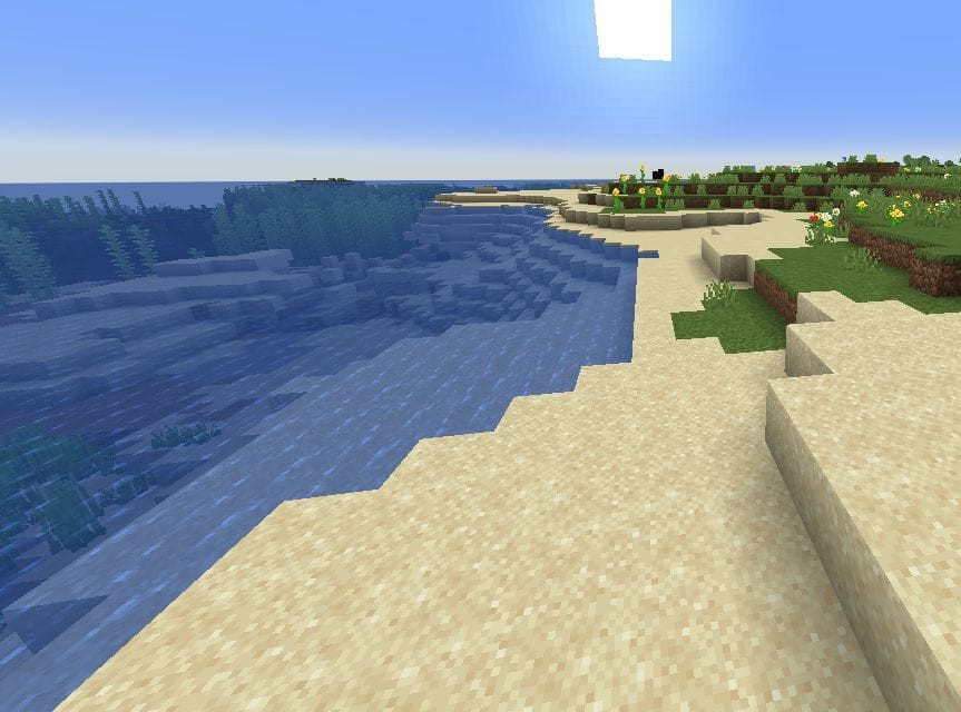 Beach in Minecraft