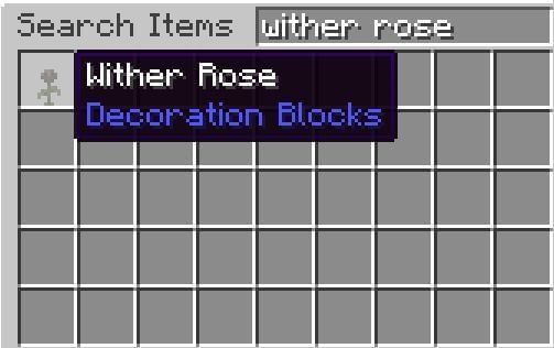 Wither Rose in Minecraft