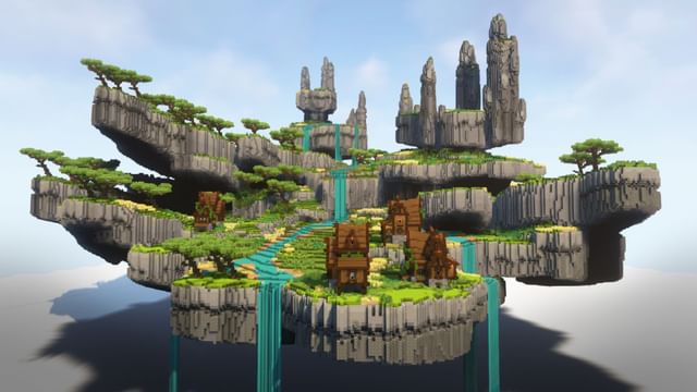 Minecraft Redditor creates spectacular floating island
