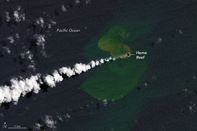 Underwater volcano: Southwest Pacific Ocean eruption leads to island ...